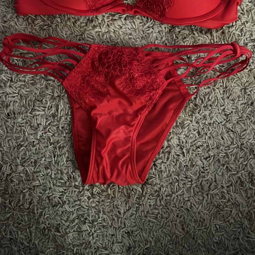 Red Victoria’s Secret Matching Set - Gem